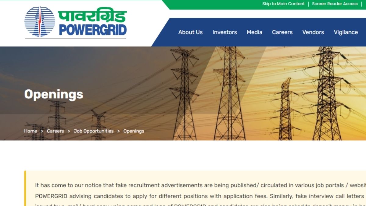 PGCIL Recruitment: पावर ग्रिड कॉर्पोरेशन लिमिटेड ने डिप्लोमा ट्रेनी के पदों पर निकाली भर्ती ...